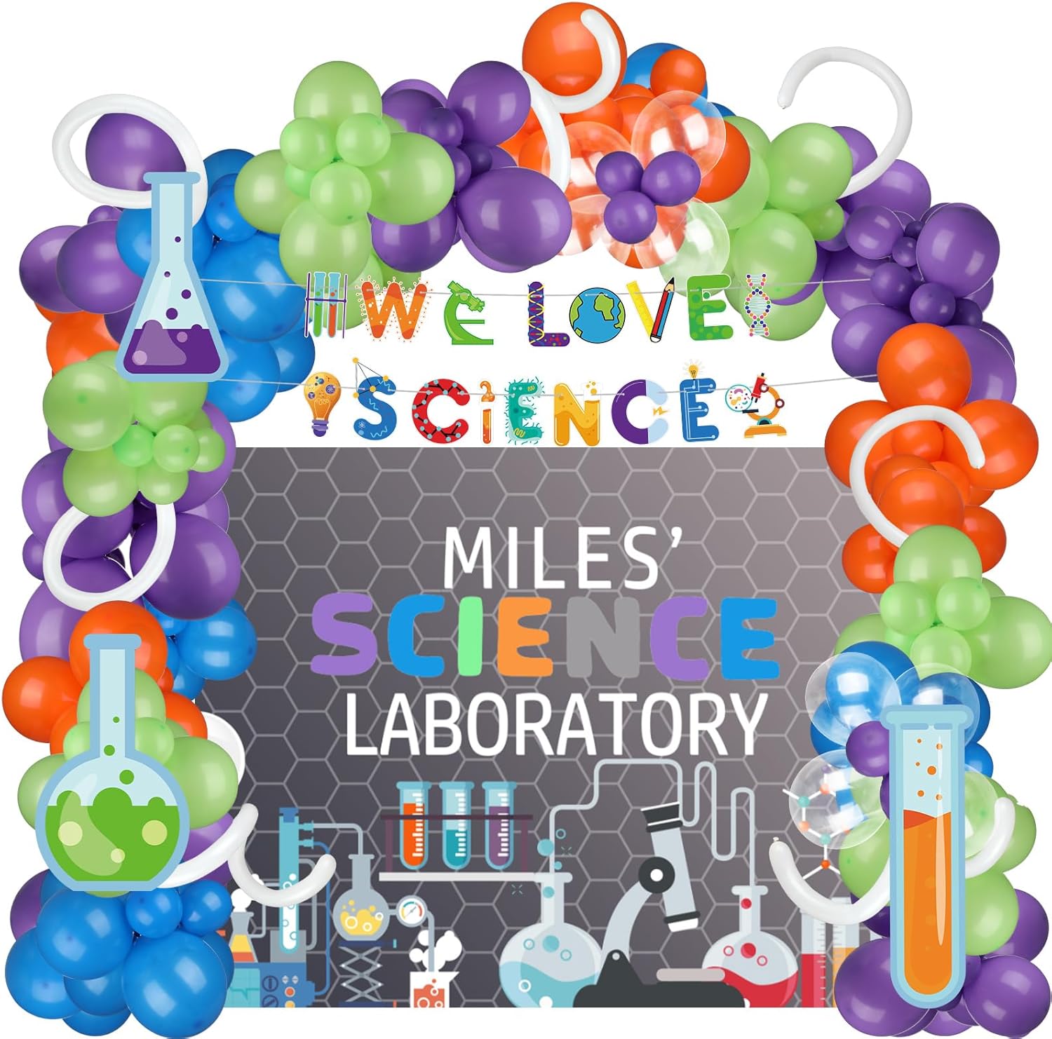 Amazon.com: Arrowbash Science Party Decorations 154 Pcs Science Balloon ...
