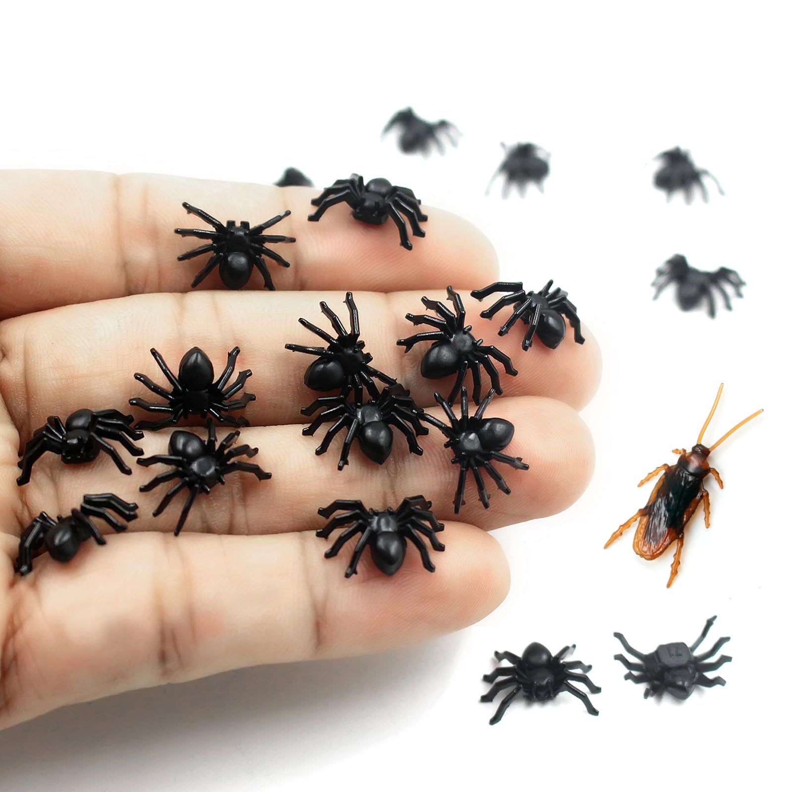 Amazon.com: BEINME Plastic Spiders Colorful Spiders Halloween ...