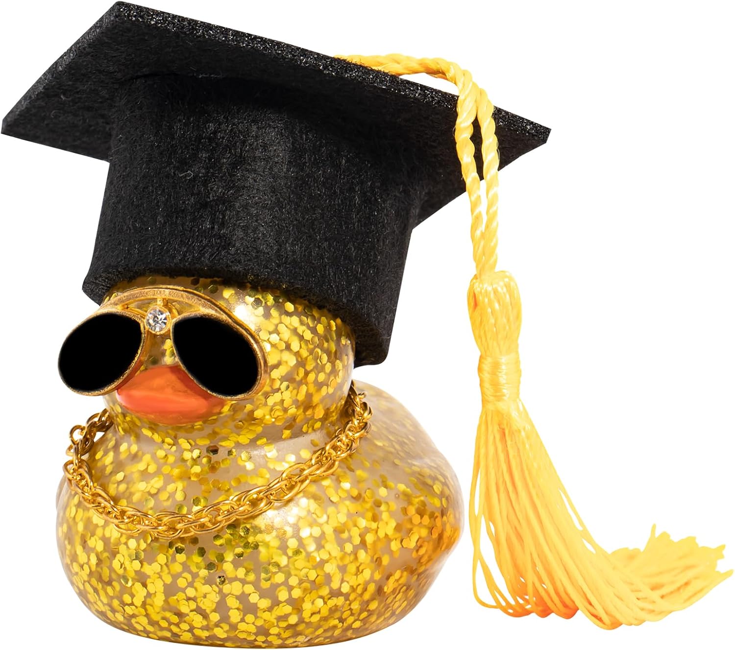 Amazon.com: wonuu Car Dashboard Decor Graduation Hat Color Rubber Duck ...
