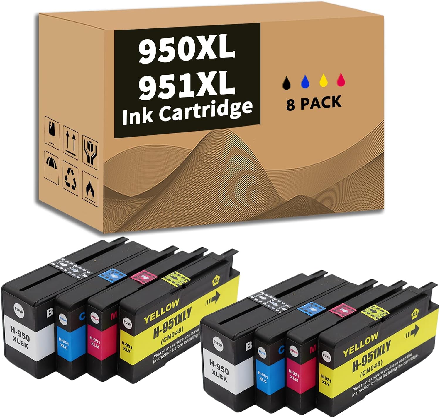 Amazon.com: KROKII for HP 950XL 951XL Ink Cartridge Compatible Used for ...