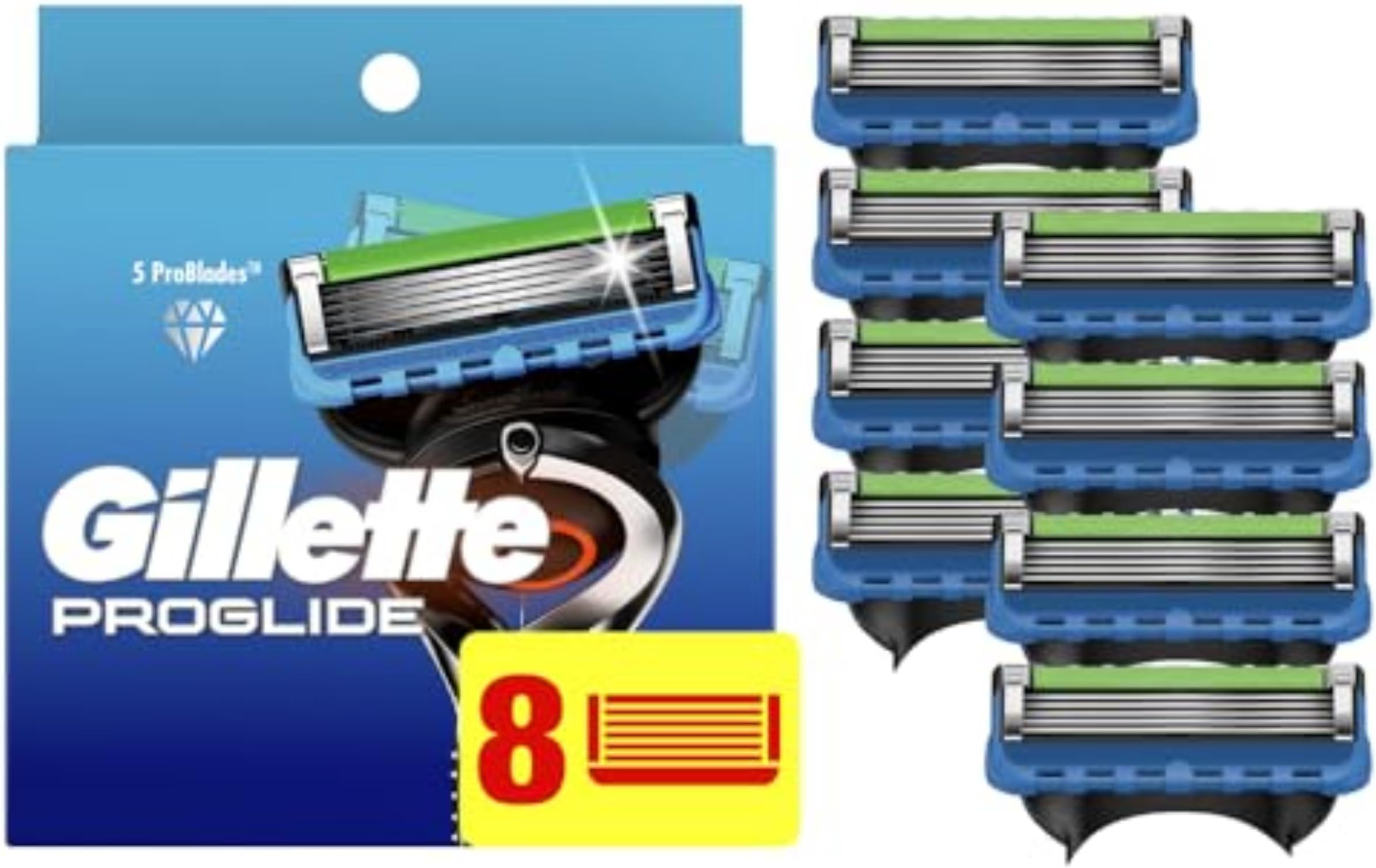 Amazon.com: Gillette Fusion5 ProGlide Men's Razor Blades, 8 Blade ...