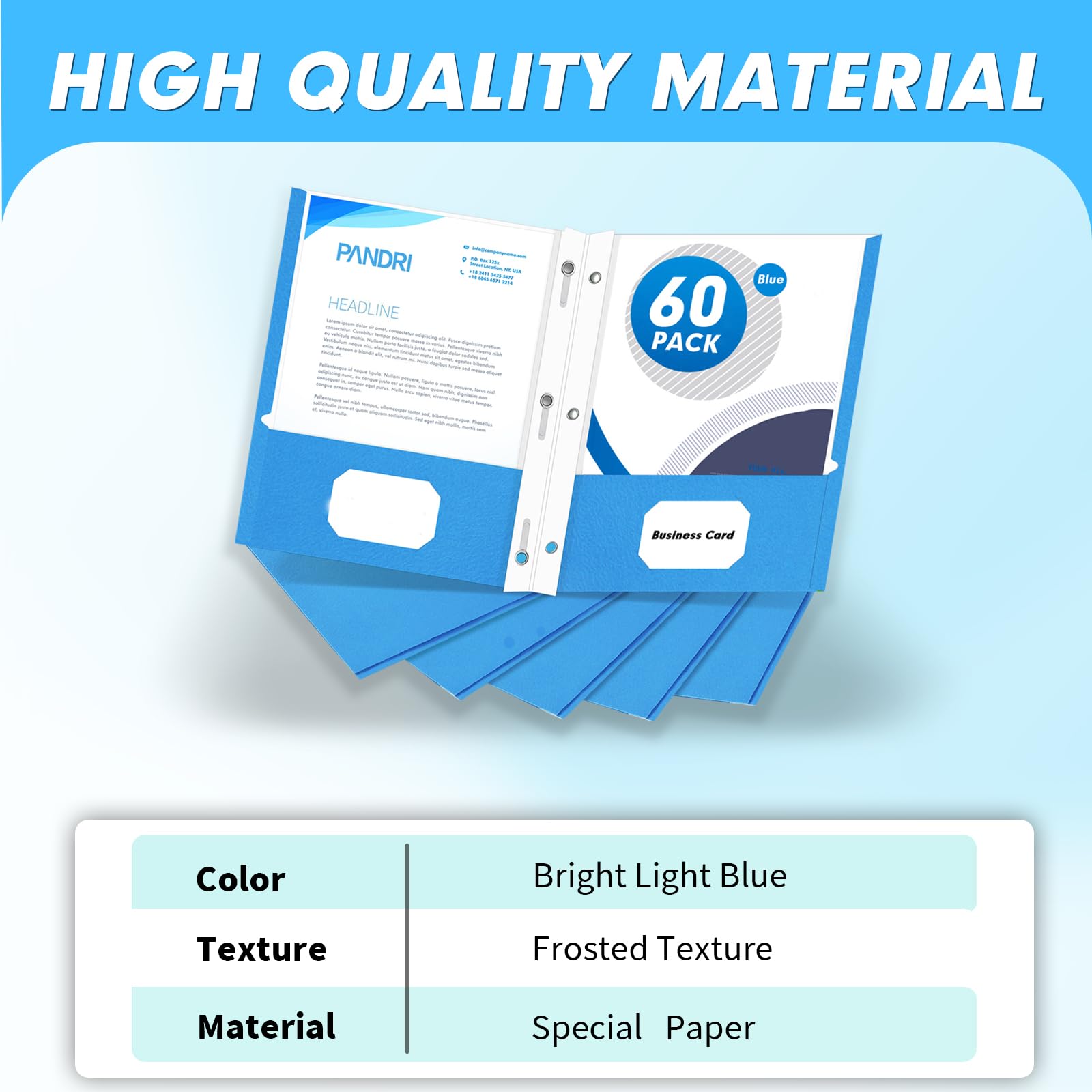 Snapklik.com : Two Pocket Folders, PANDRI 60 Pack Two Pocket Folders