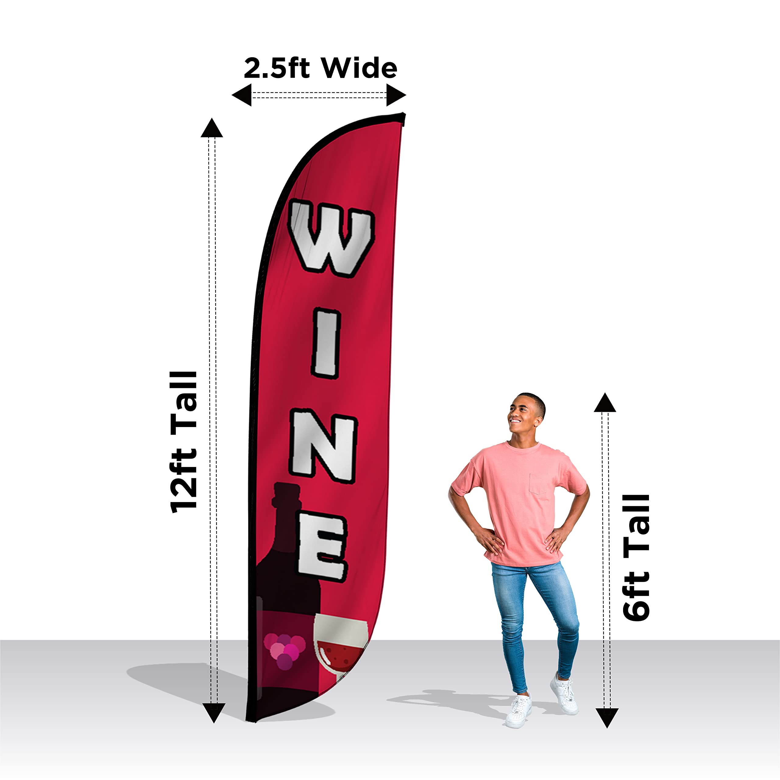 Feather Flag For Vineyards LookOurWay Wine Tasting Room Feather Flag ...