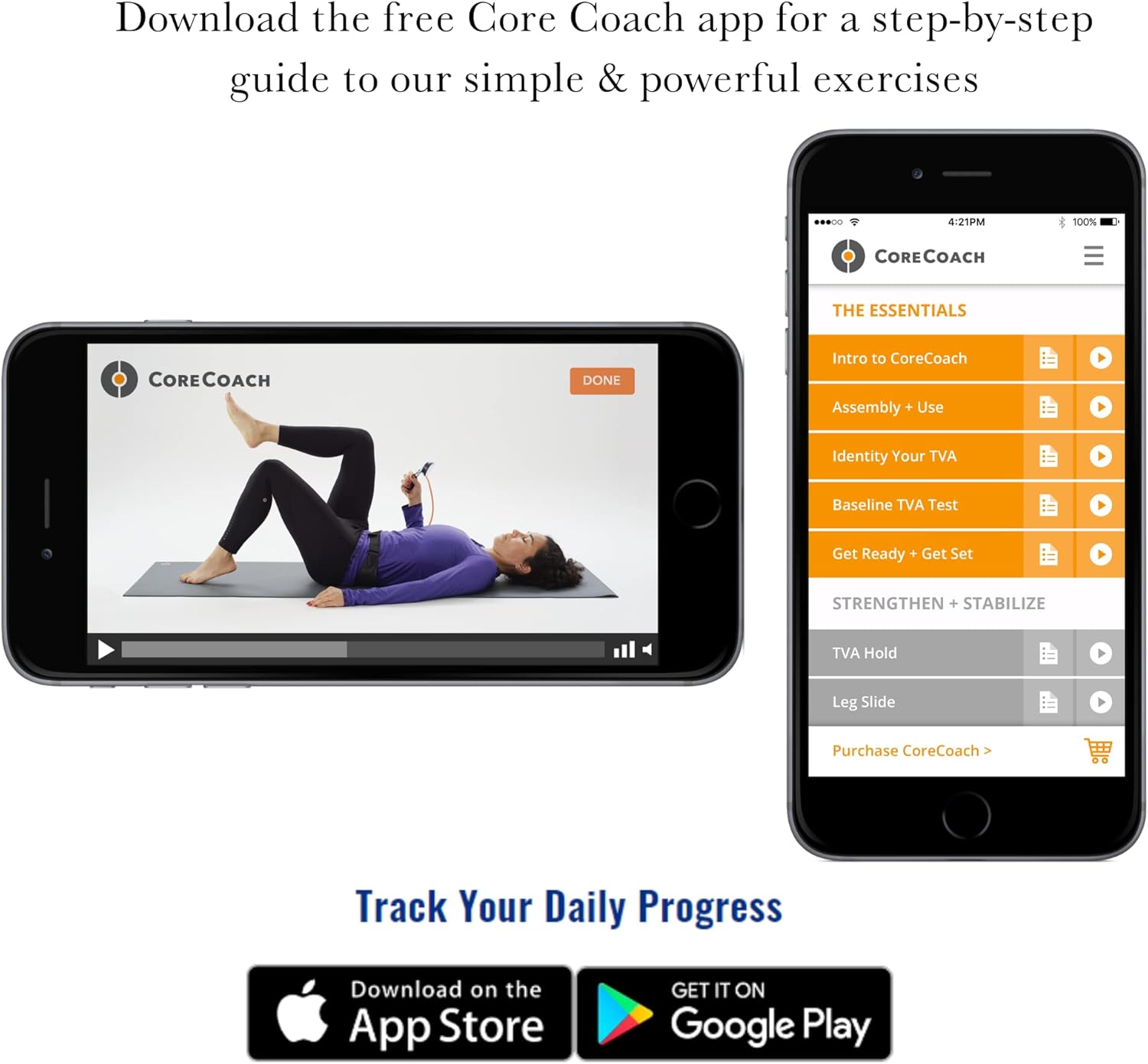 Buy CoreCoach Core Strengthening Biofeedback Device for Lower Back Pain ...