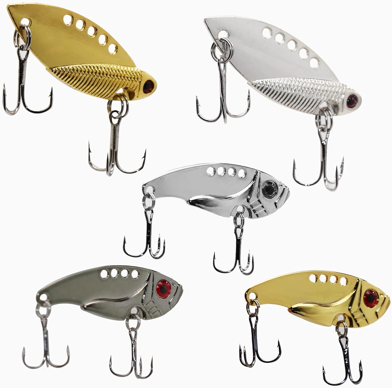 Amazon.com : Walleye Fishing Lures, Fishing Spoons Lures Blade, Metal ...