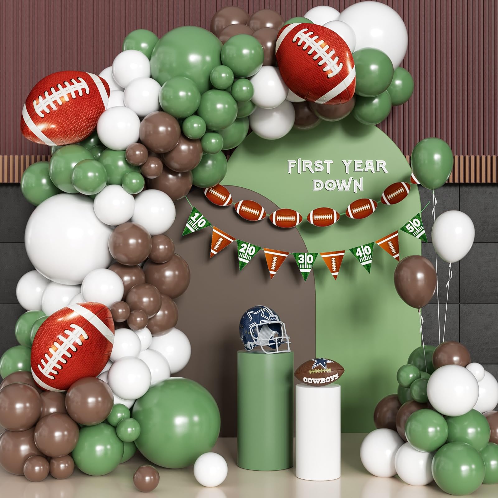 Amazon.com: Football Balloon Arch Kit, Football Party Decorations ...