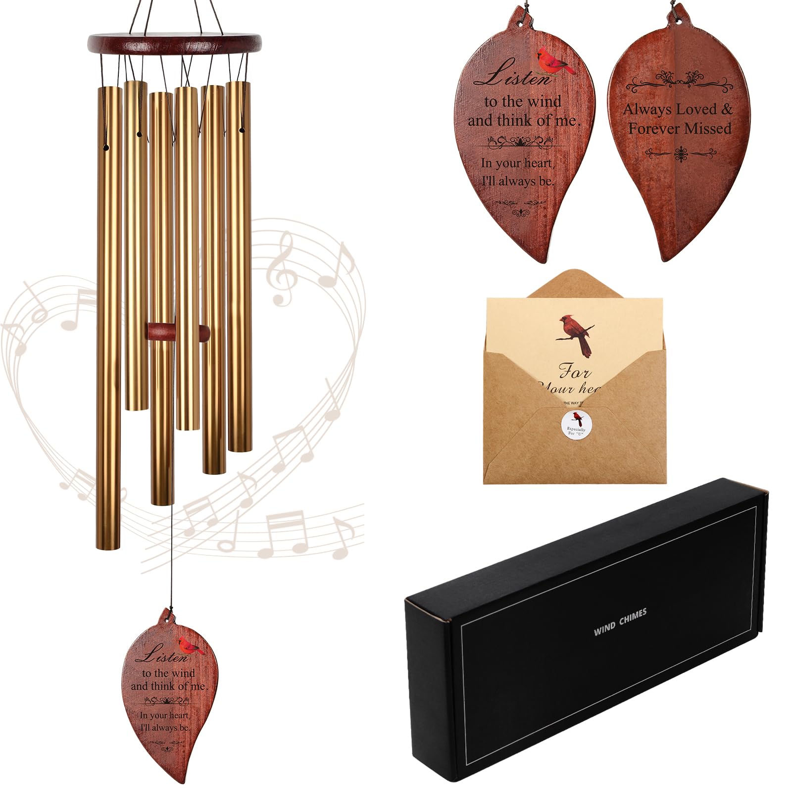 Amazon.com : Memorial Sympathy Wind Chimes for Memorial/Bereavement ...