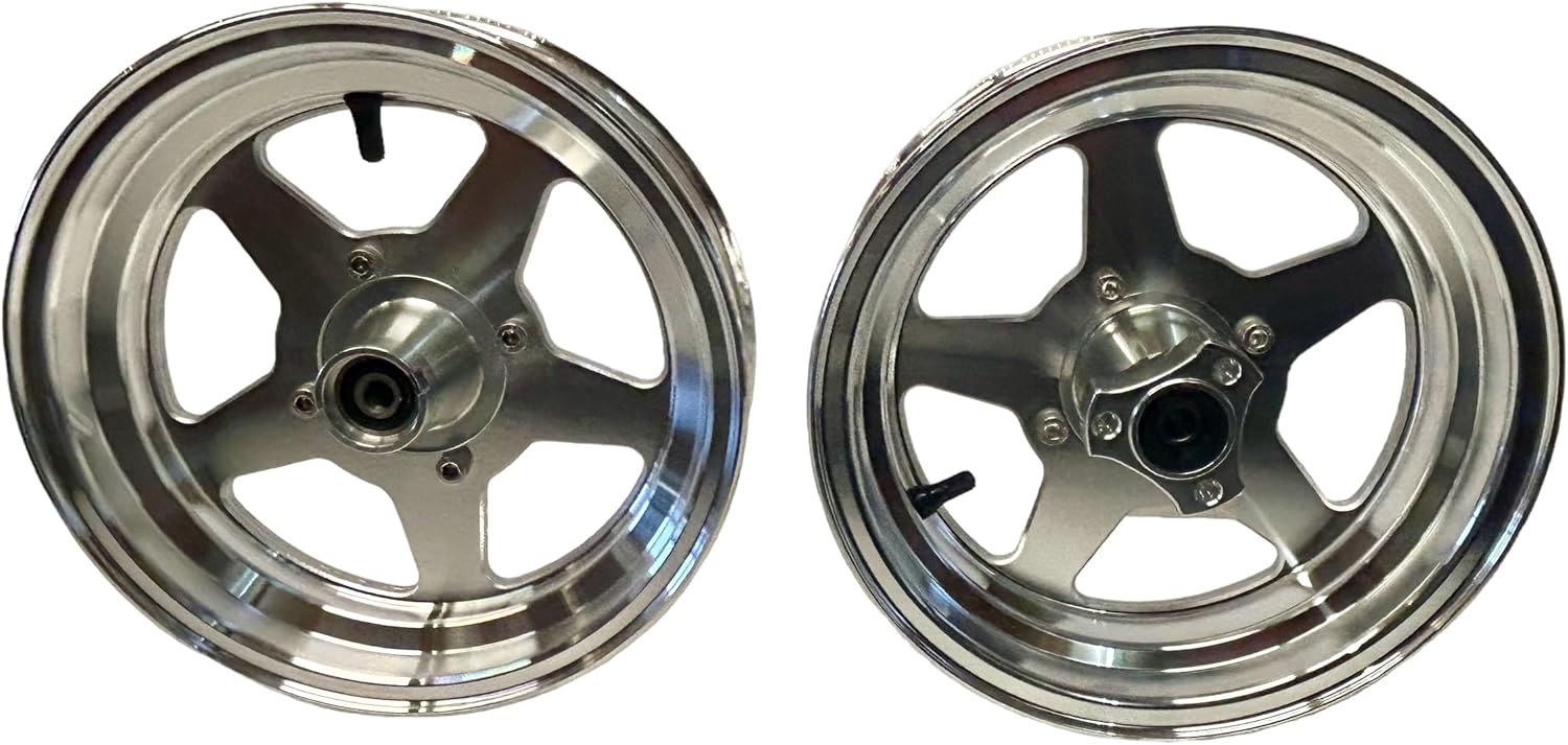 Amazon.com: Mini Bike 10" Machined Wheels Front & Rear Set. Hubs ...