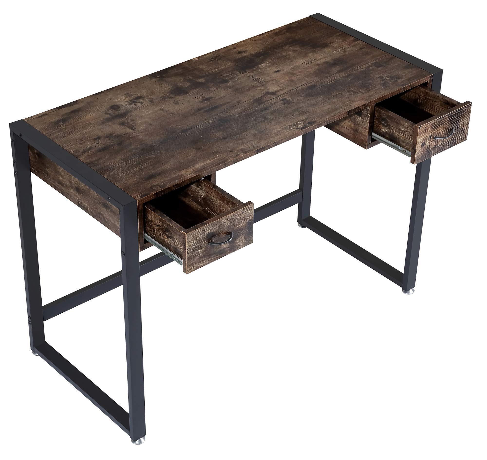 BOTONE Practical desk, computer desk with two smooth-running drawers in ...