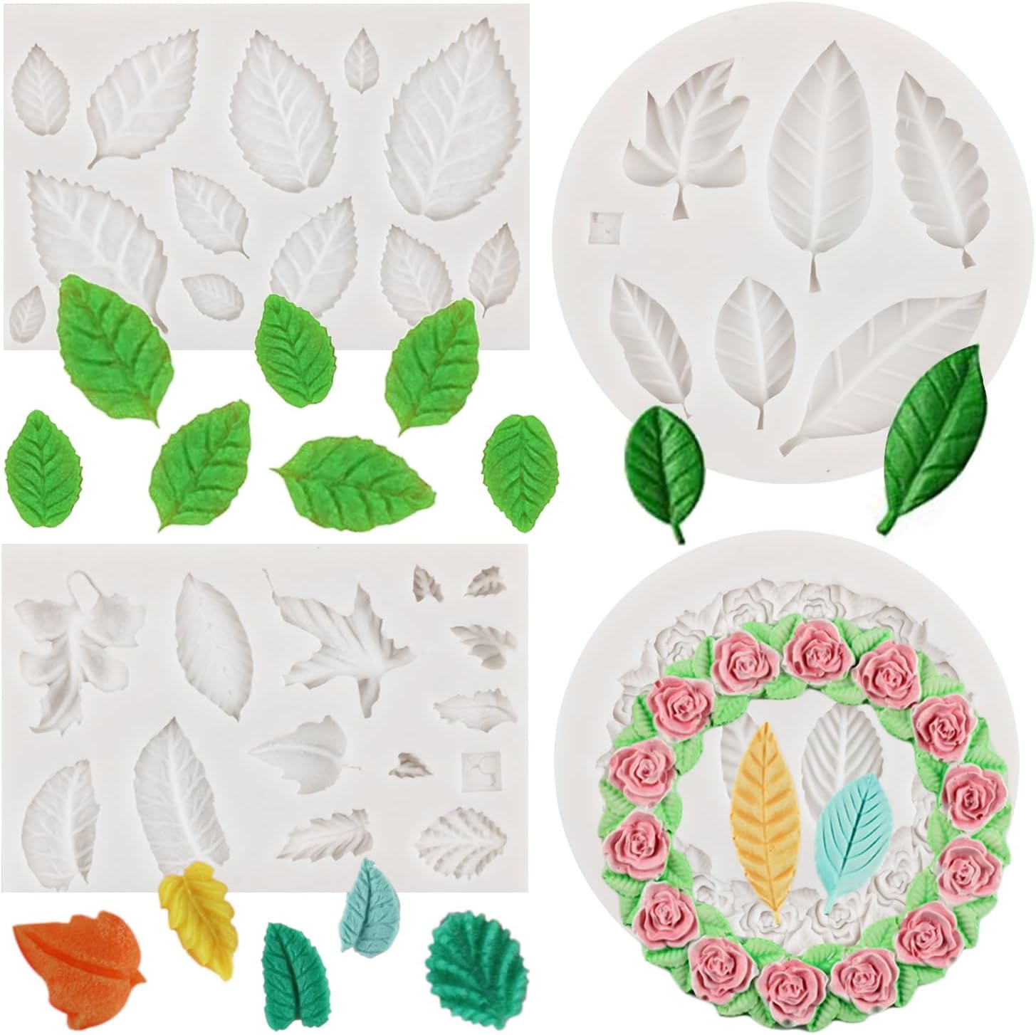 Amazon.com: MINFEIDMS Leaf Mold Tree Leaf Silicone Mold Maple Leaf ...