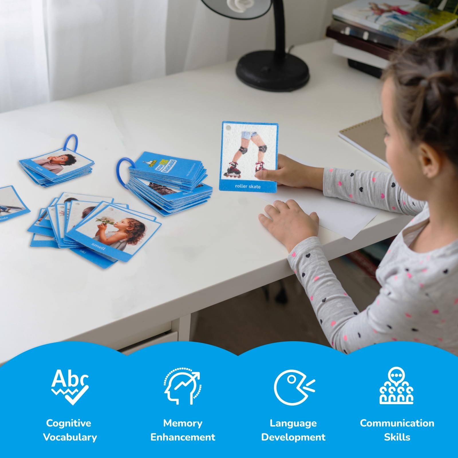 Snapklik.com : Vocabulary Builder Flash Cards, 62 Action Verbs Flash ...