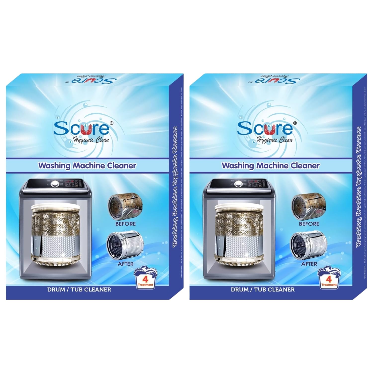 Scure Washing Machine Cleaner Powder [Total Net Qty - 800 GM, Pack OF 8 ...