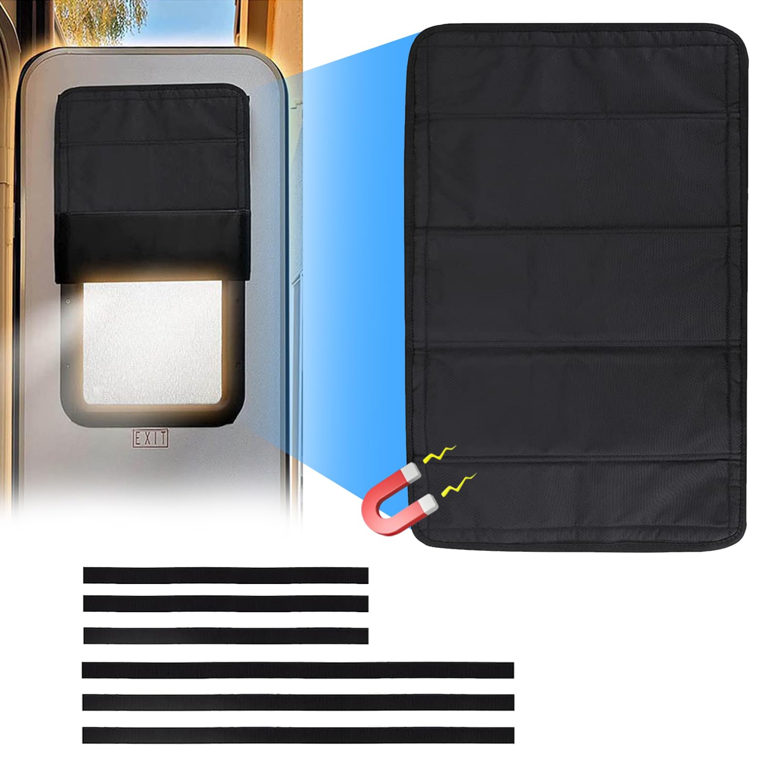 Amazon.com: RV Door Window Shade Cover - 25x16inch Upgradeed RV Window ...