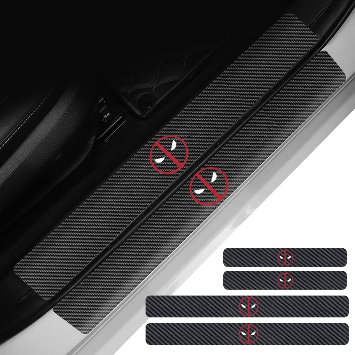 Amazon.com: AVCITY Car Door Sill Protector 4Pcs for Deadpool Threshold ...