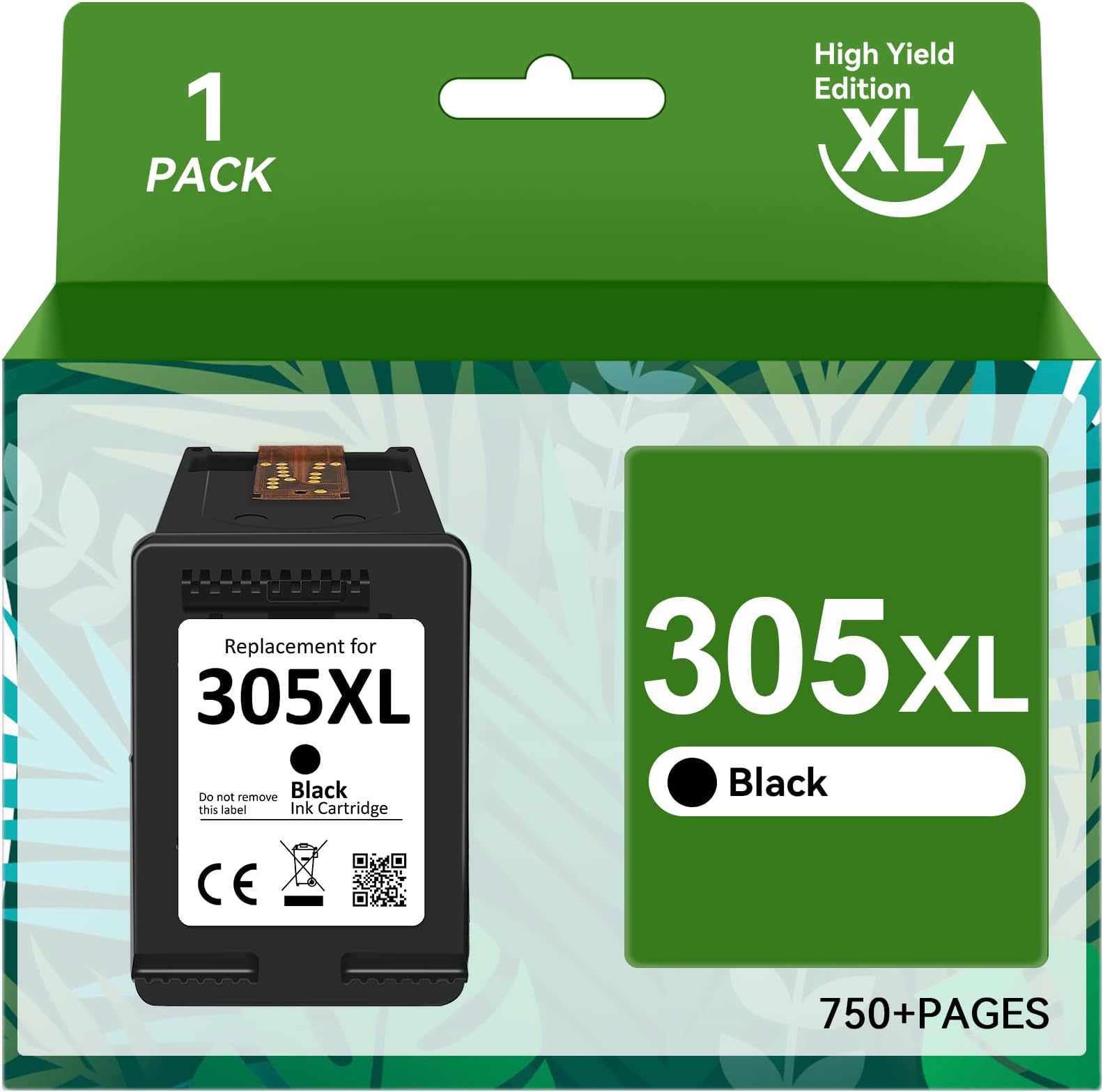 Neiber 305 Black Ink Cartridge, Printer Ink 305 XL Replacement for 305 ...