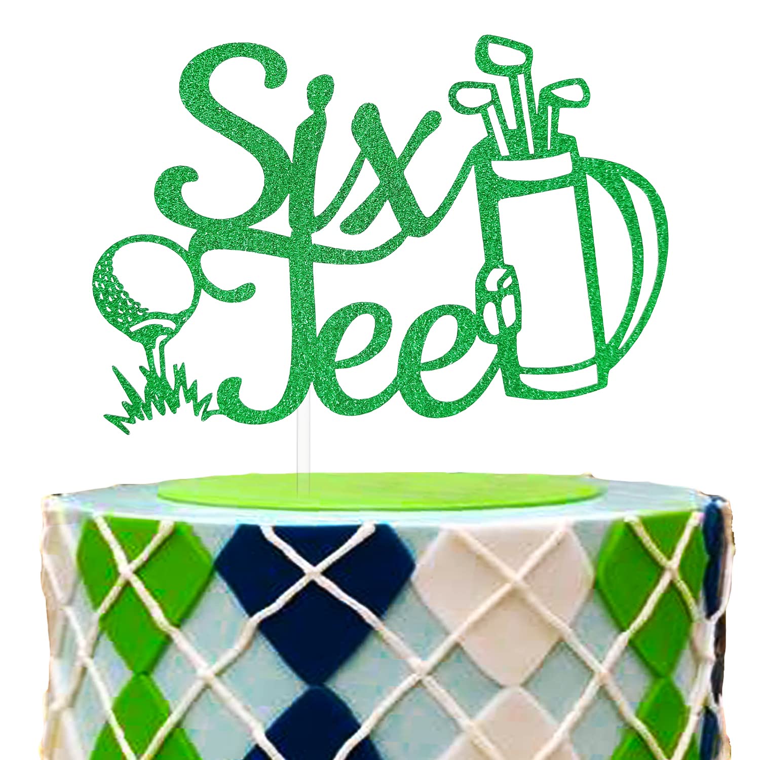 Buy Sixtee Birthday Cake Topper, Golf 60th Birthday Decoration, Funny ...