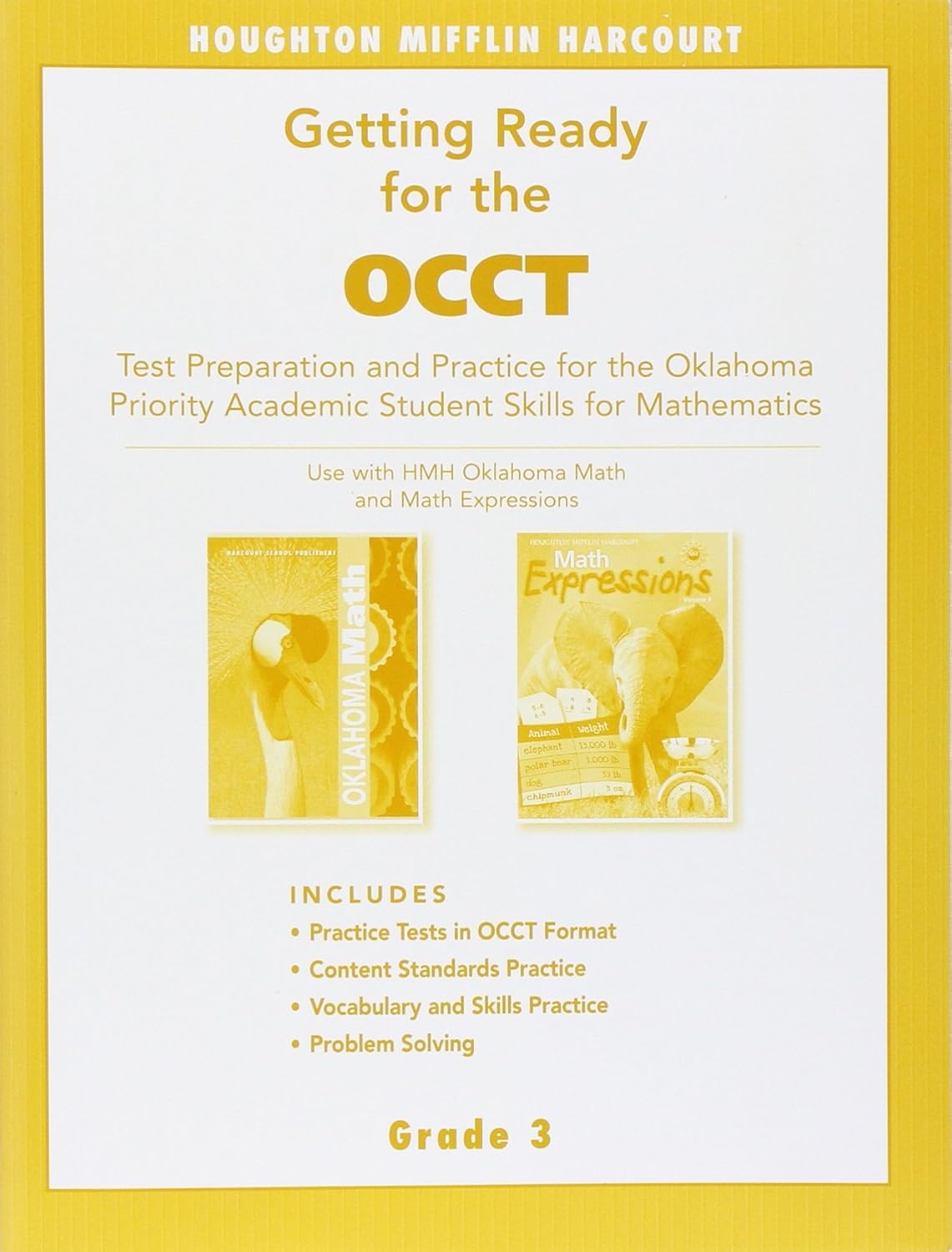 Math, Grade 3 Test Preparation: Houghton Mifflin Harcourt Math Oklahoma ...