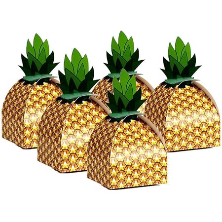 Amazon.com: Hxezoc 36pcs Pineapple Favor Candy Boxes 3D Large Pineapple ...