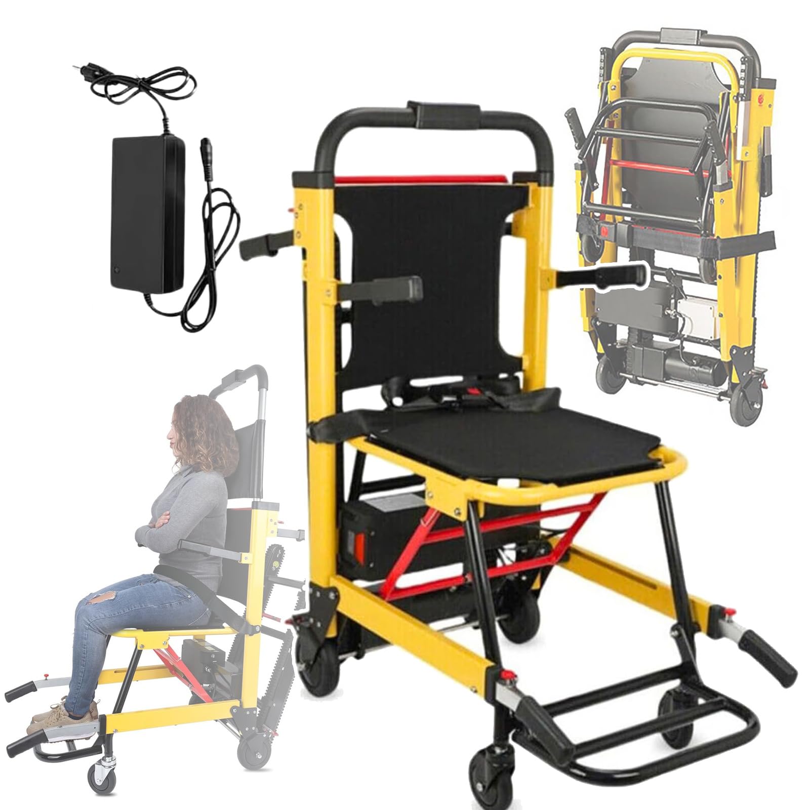 Electric Crawler Stair Climber, Folding Portable Chair- Adjustable ...