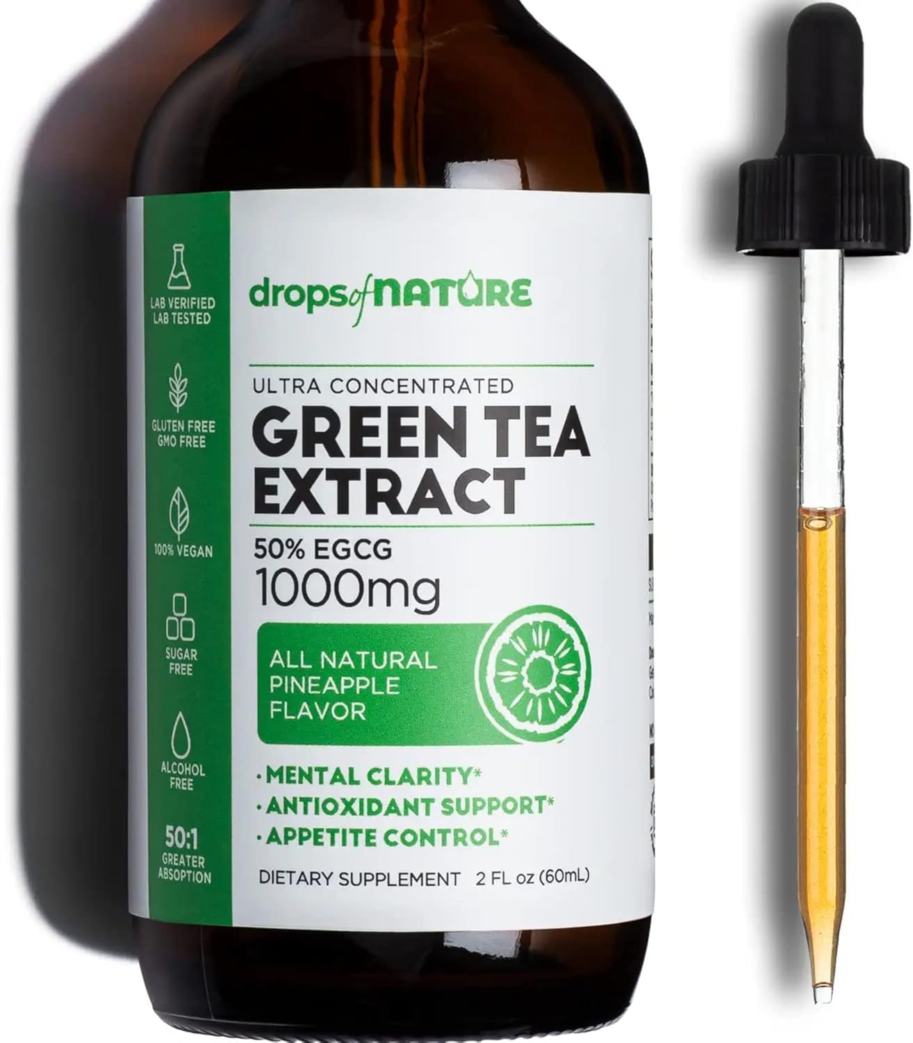 Amazon.com: Green Tea Extract - 1000mg - 50% EGCG - Green Tea Liquid ...