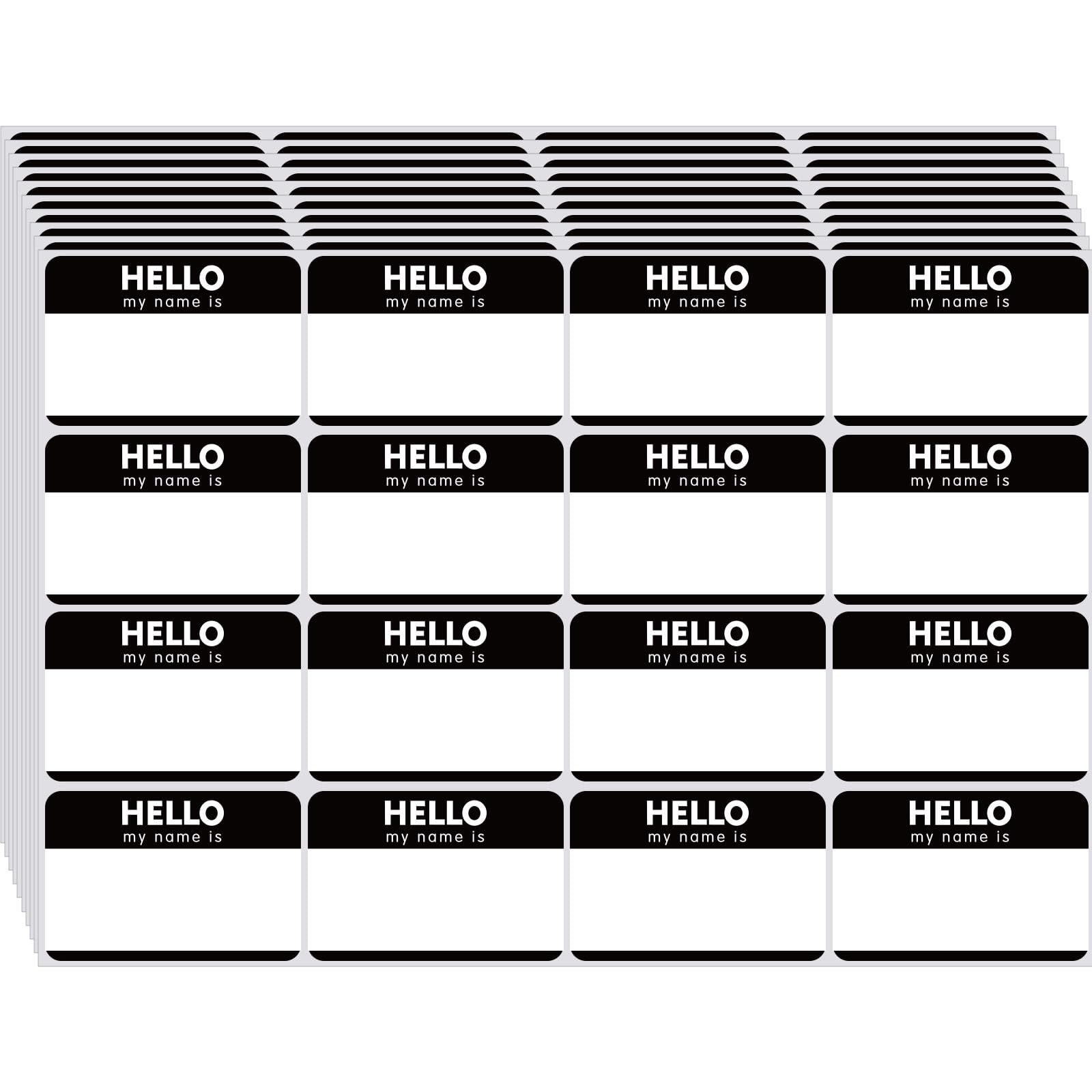 Snapklik.com : Zacool 480 Pcs Black Name Tag Stickers