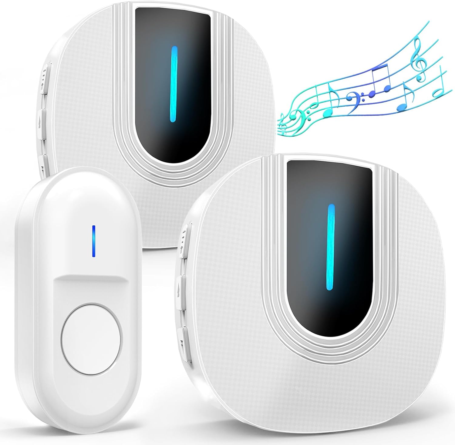 SURFOU Sonnette Sans Fil Extérieur Étanche 300 Mètres Sonnette de Porte ...