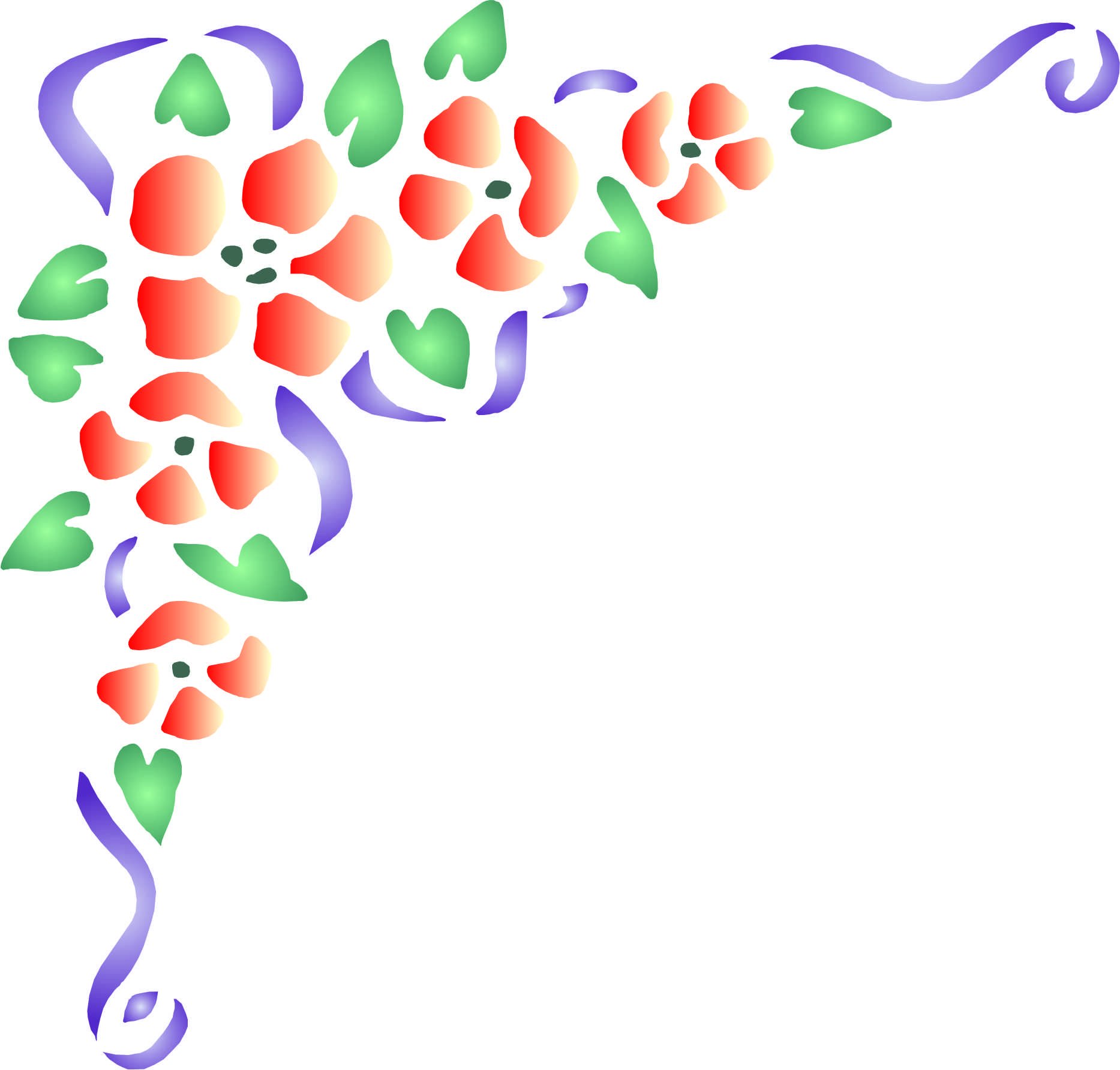 Buy Rose Corner Stencil - (size 8.75”w x 8.5”h) Reusable Wall Stencils ...