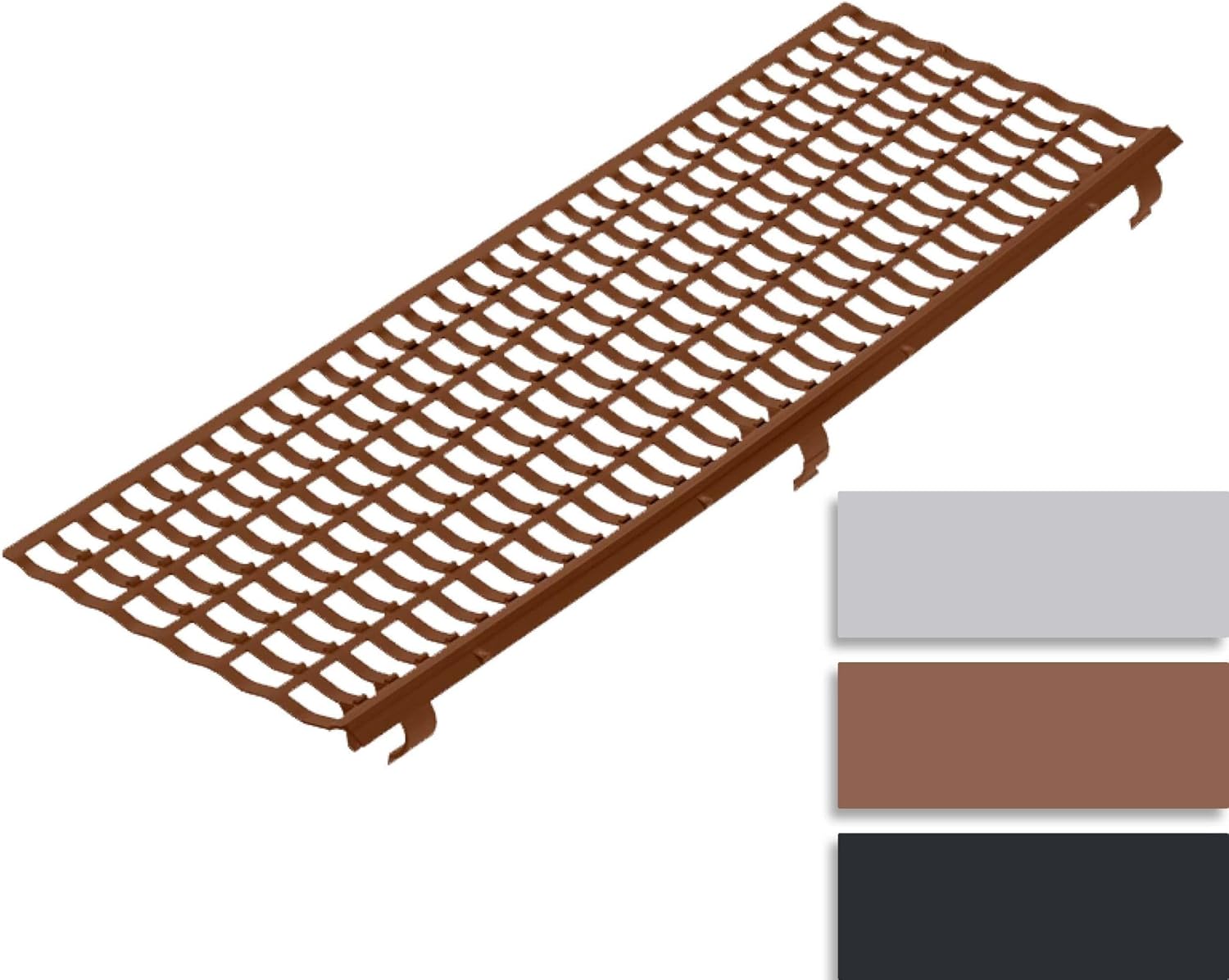 INEFA 100cm Drain Cover Leaf Guard 100-150mm Brown guttering mesh ...