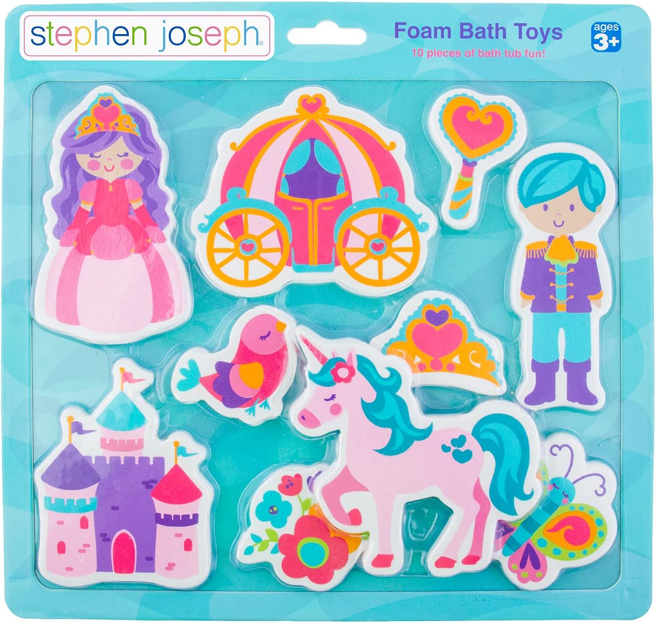 Amazon.com: Stephen Joseph, Floating Foam Bath Character 10-Piece Toy ...