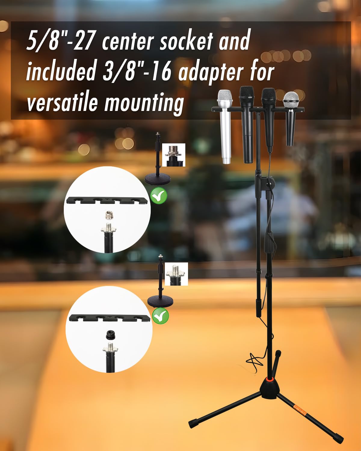 Snapklik.com : Numhag Multi Mic Holder For Wired And Wireless Mics ...