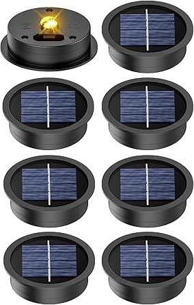 Amazon.com: 8 Pack Solar Light Replacement Tops(2.76 Inch Top, 2.36 ...