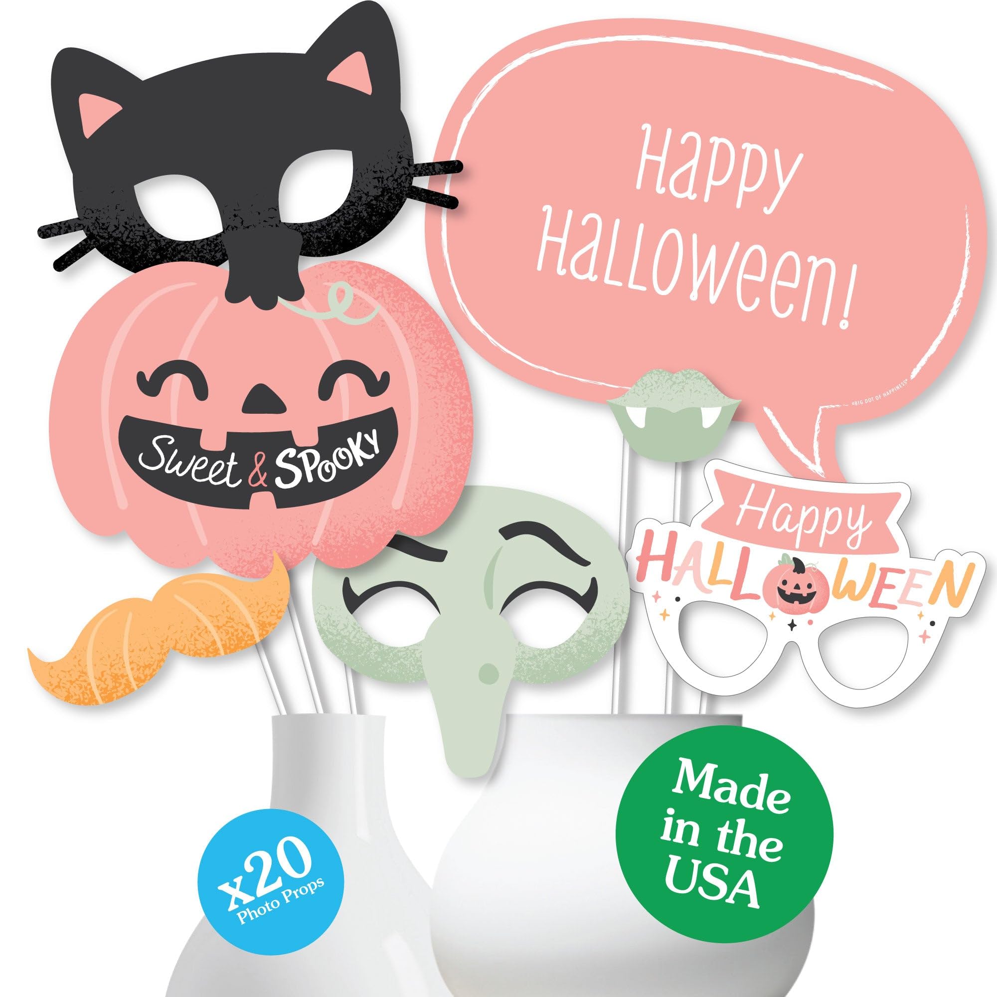 Amazon.com: Big Dot of Happiness Pastel Halloween - Pink Pumpkin Party ...