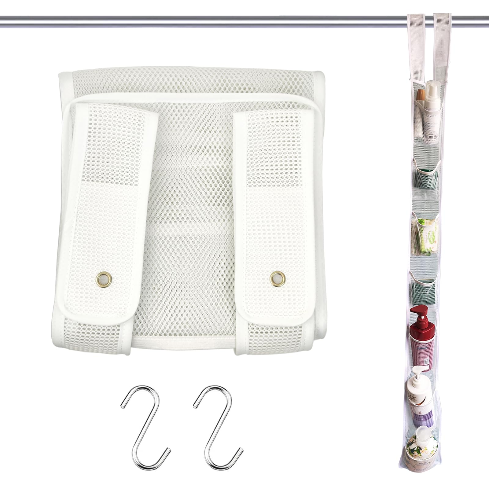 Amazon.com: TSBSHum Mesh Shower Caddy Hanging,Hanging Organizer with 7 ...