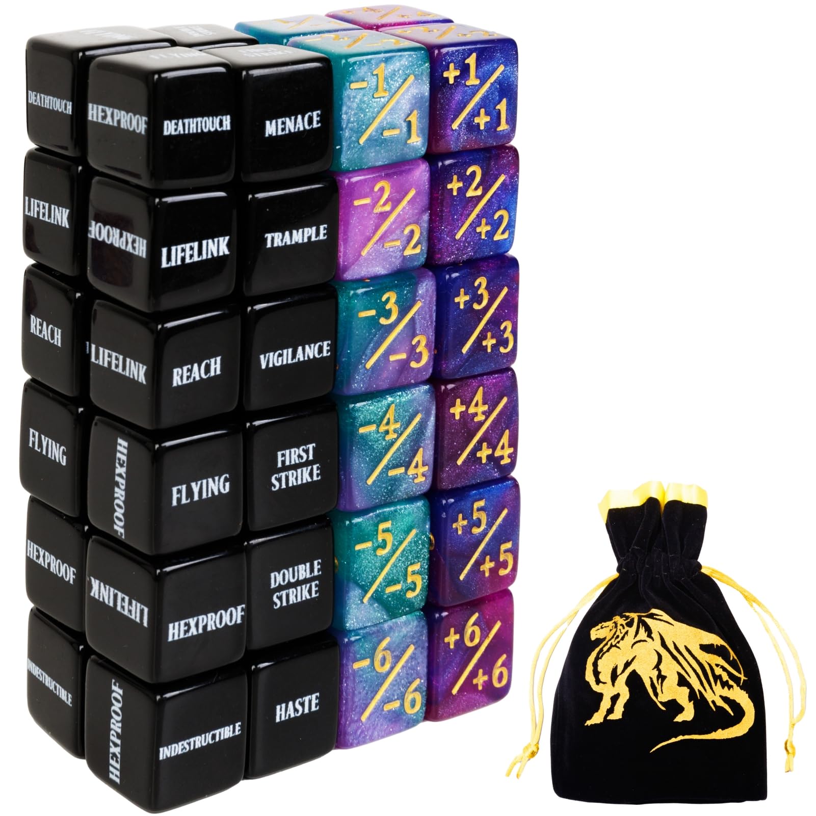 Amazon.com: 48 PCS MTG Counter Token Dice Abilities Keyword Counters Bulk Creature Stats Buff ...