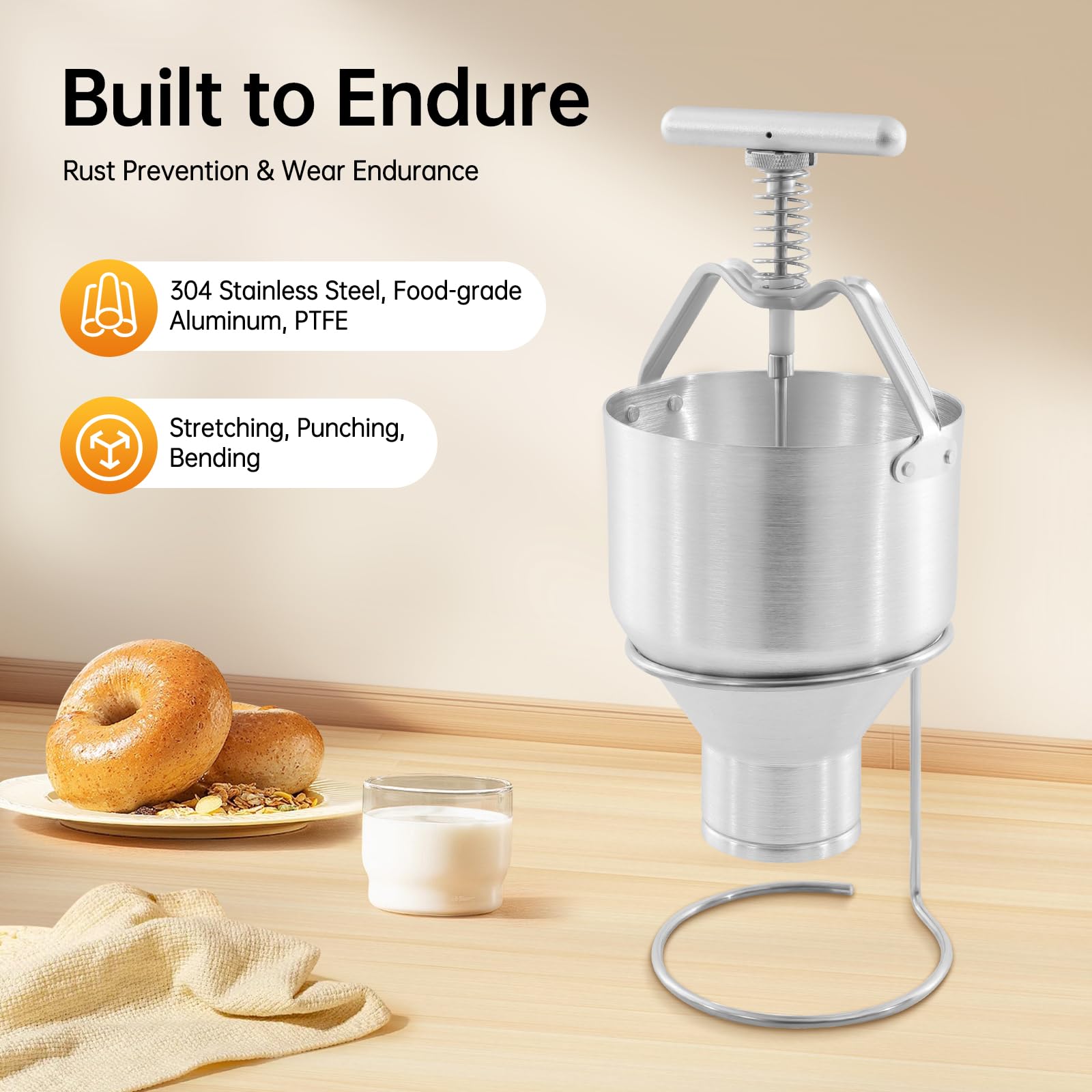 Maquina De Mini Donas VEVOR Donut Depositor 5L Capacity Donut Dropper ...