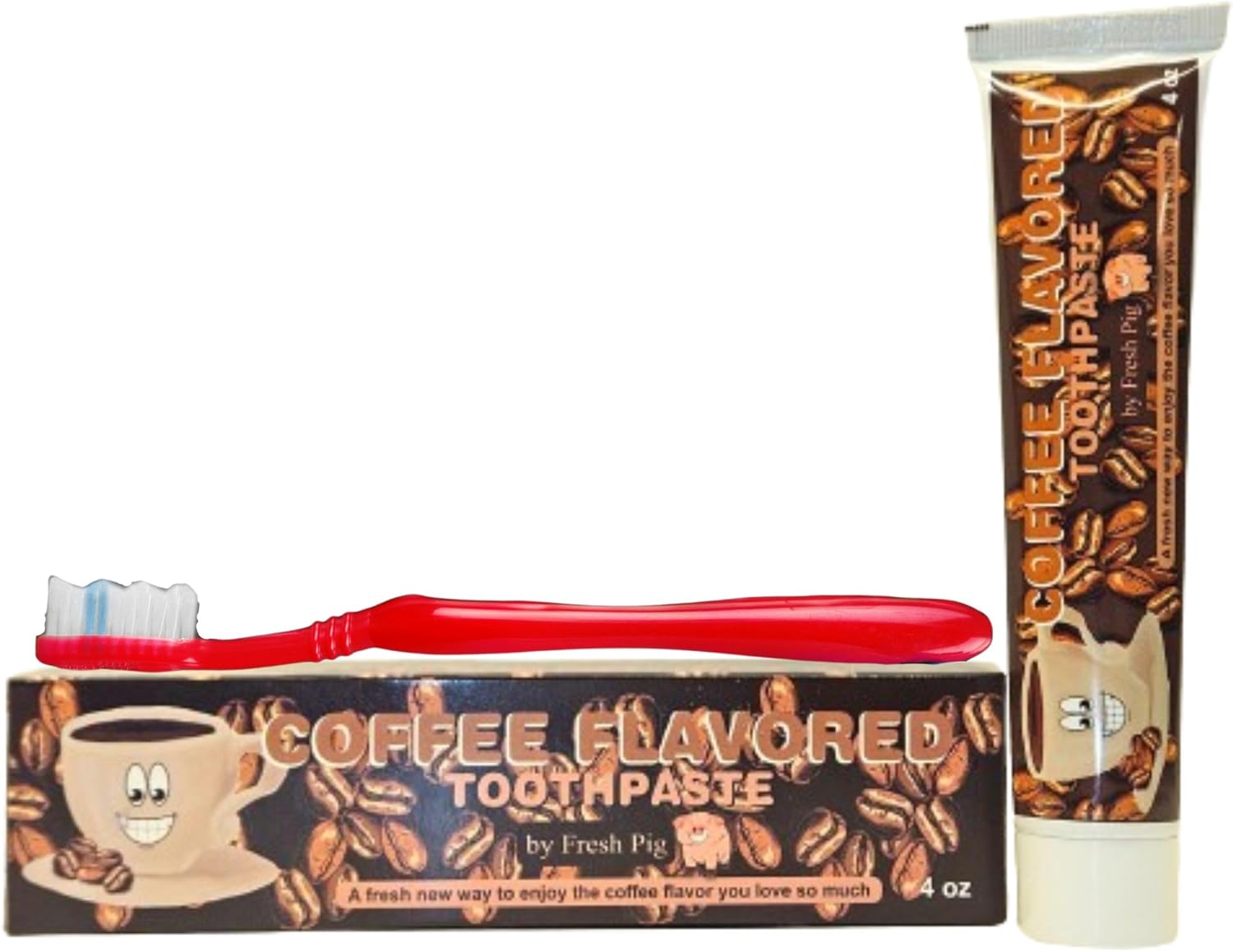 Amazon.com: Fresh Pig Coffee Flavored Toothpaste - Coffee Lovers Gift ...