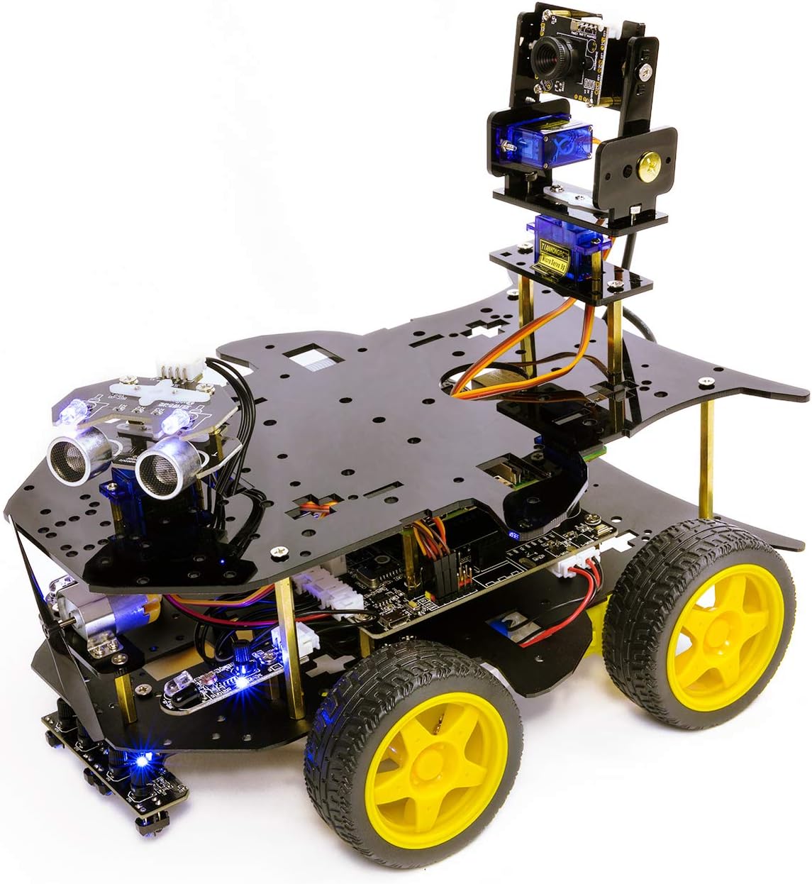 Yahboom Raspberry Pi Super Starter AI Robot Kit for 4B 3B+ with HD ...