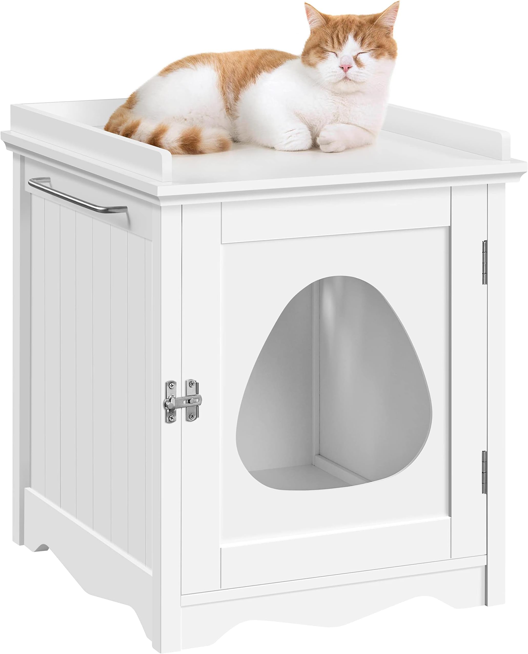 Amazon.com: Yaheetech Cat Litter Box Enclosure, Hidden Cat Litter Box ...