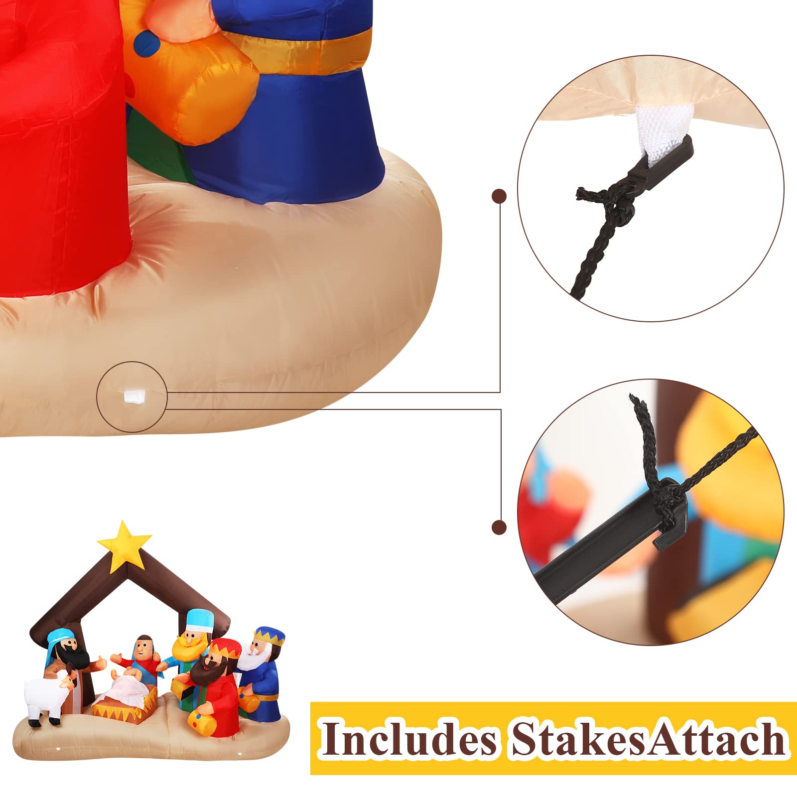Snapklik.com : Sosation 6.5FT Christmas Inflatable Nativity Scene ...