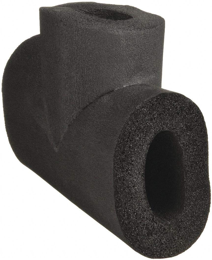 2" x 53/64" Elastomeric Tee Pipe Fitting Insulation, 1/2" Wall ...