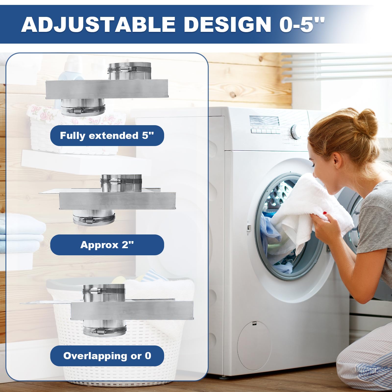 Snapklik.com : Upgraded Periscope Dryer Vent 84049 0-5" Adjustable ...