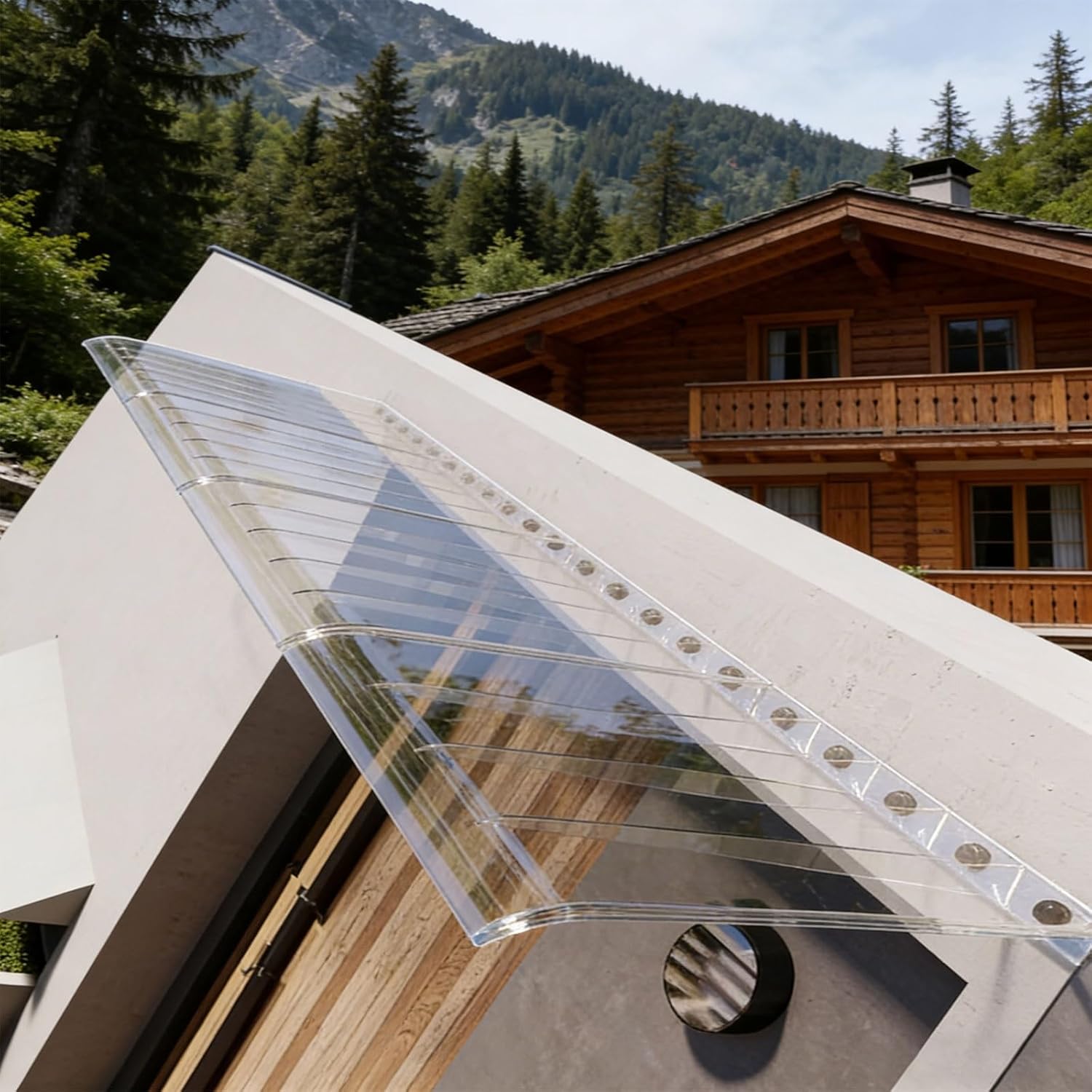 20" x 87",Rain Shelter Awning Canopy，Clear Polycarbonate CoverUV Rain ...