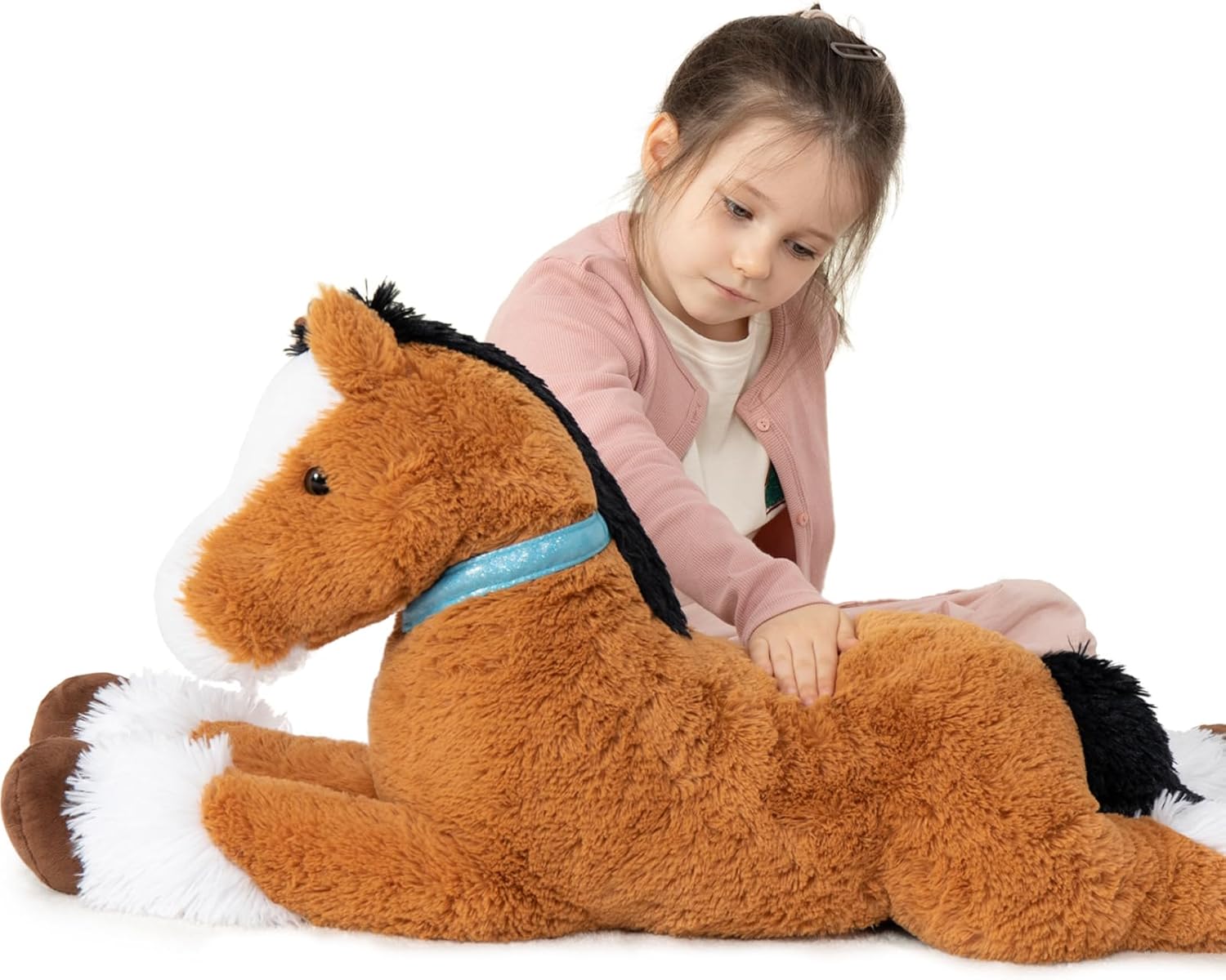 Amazon.com: MaoGoLan Large Horse Stuffed Animal for Boy, Big Horse ...