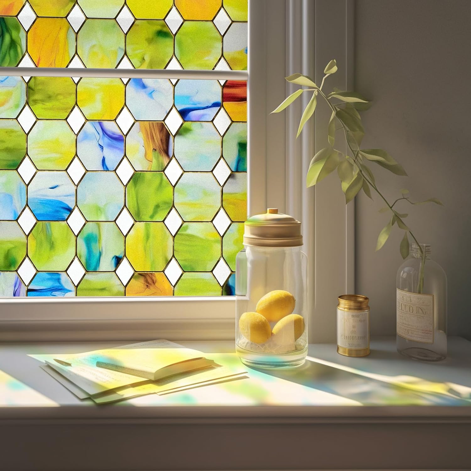 Amazon.com: ADD.HERES Window Privacy Film, Glass Decorative Static ...