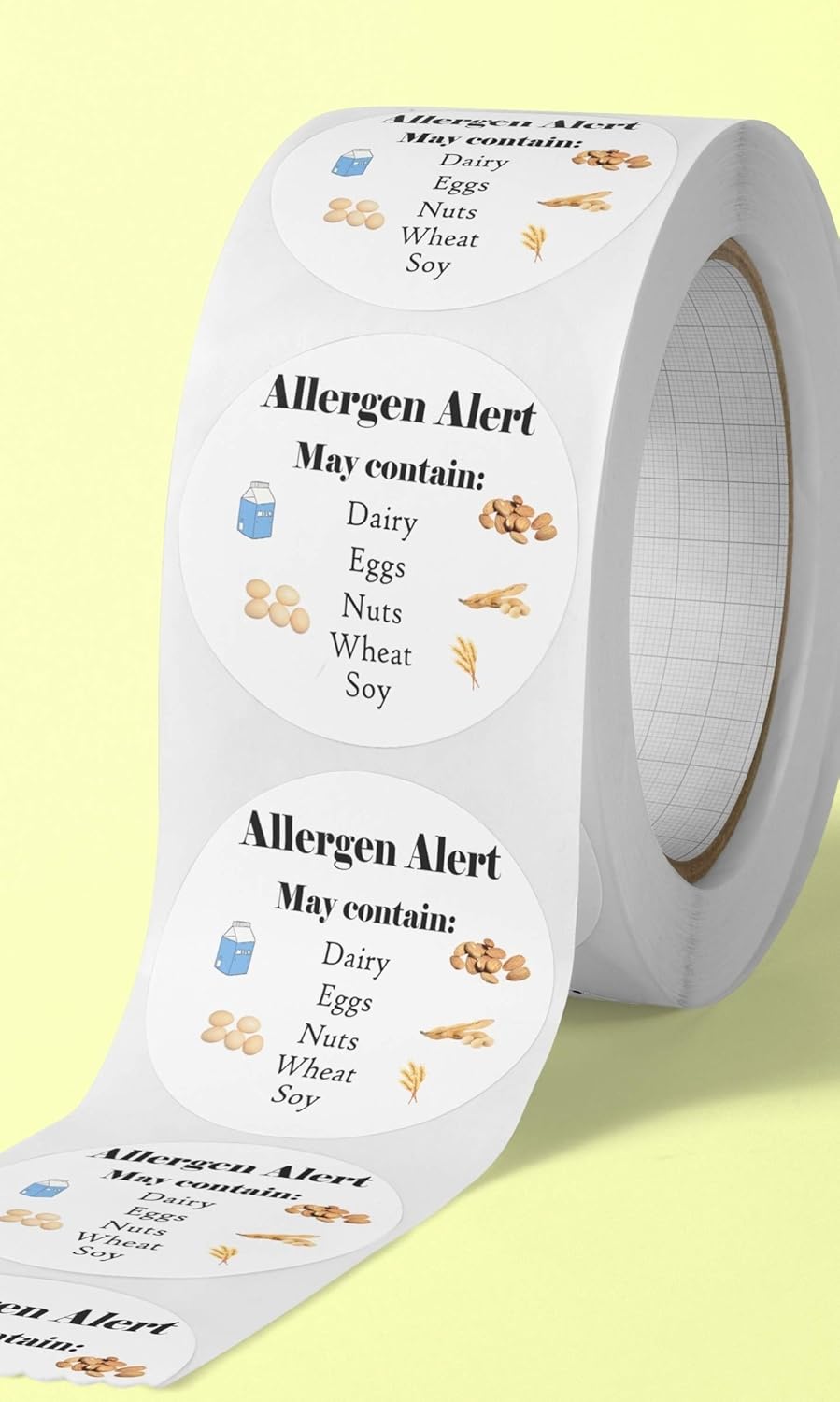 Allergen Alert stickers on a roll. Small Business food packaging labels ...