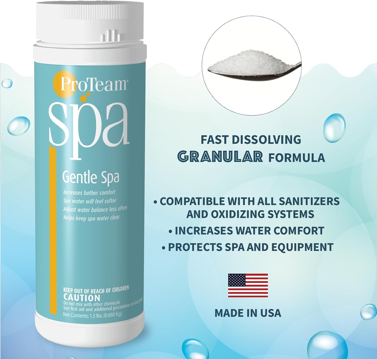 Proteam Spa Gentle Spa – Suavizante de agua para bañera de hidromasaje ...