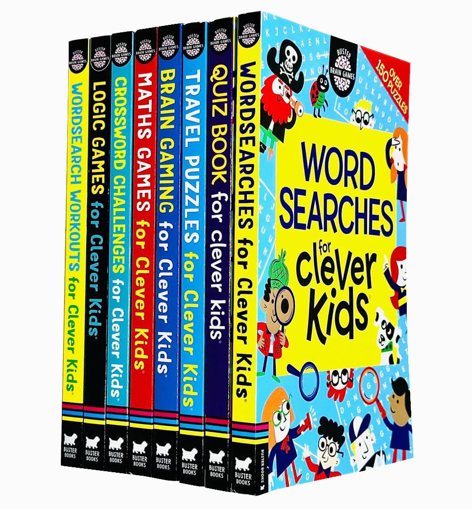Brain Games Clever Kids 8 Books Collection Set (Quiz Book, Travel ...
