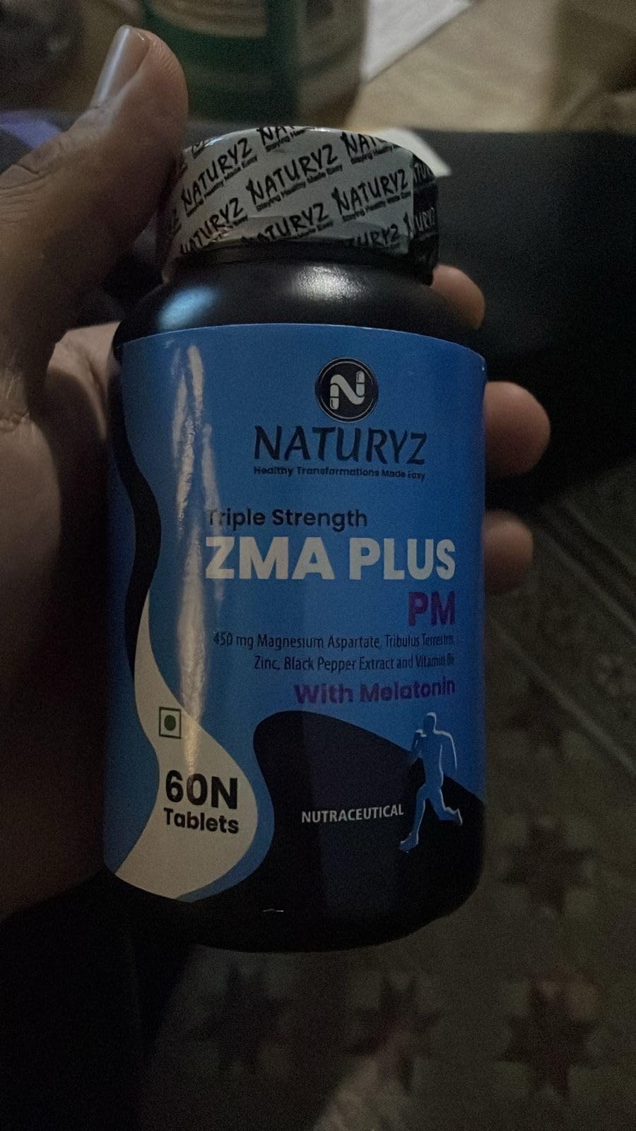 Naturyz Triple Strength ZMA Plus PM with Melatonin for Night Recovery ...