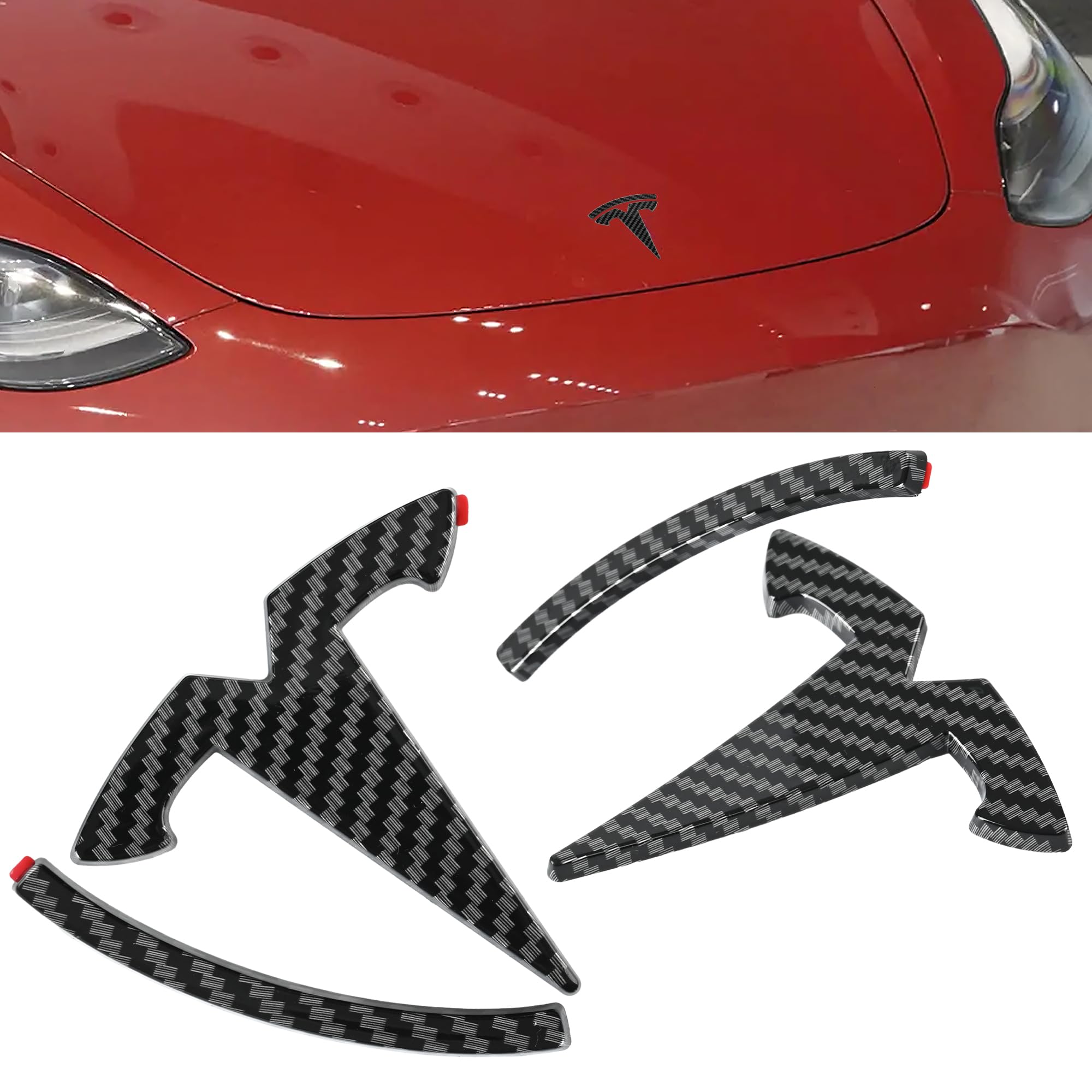 Amazon.com: Tinlucys Front Trunk/Rear Trunk Emblem Cover Designed for ...