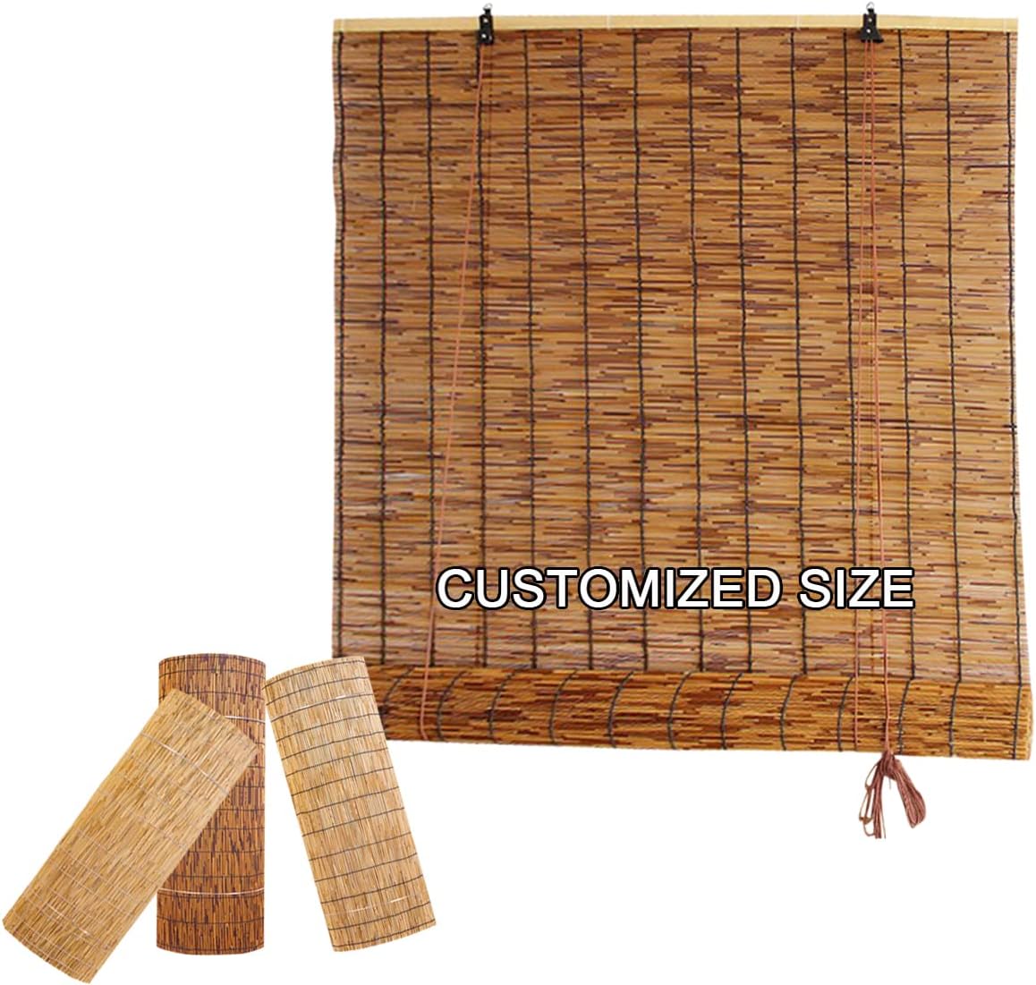 Amazon.com: Custom Size Bamboo Shades for Patio Outdoor Bamboo Blinds ...